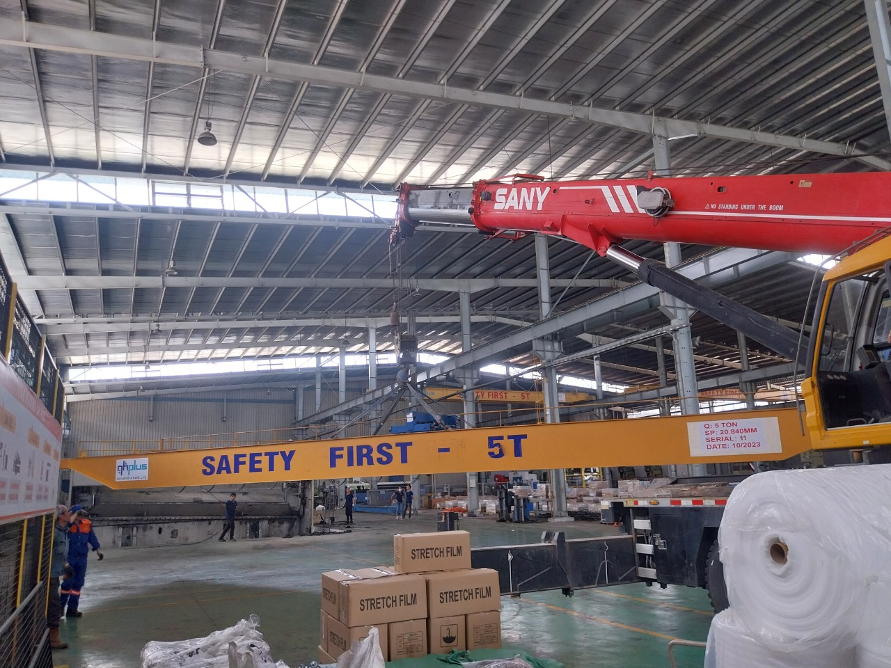 Lắp đặt cẩu trục 5 tấn - Cầu Trục, Cẩu Trục Nhà Xưởng, Cổng Trục, Palang nâng hạ